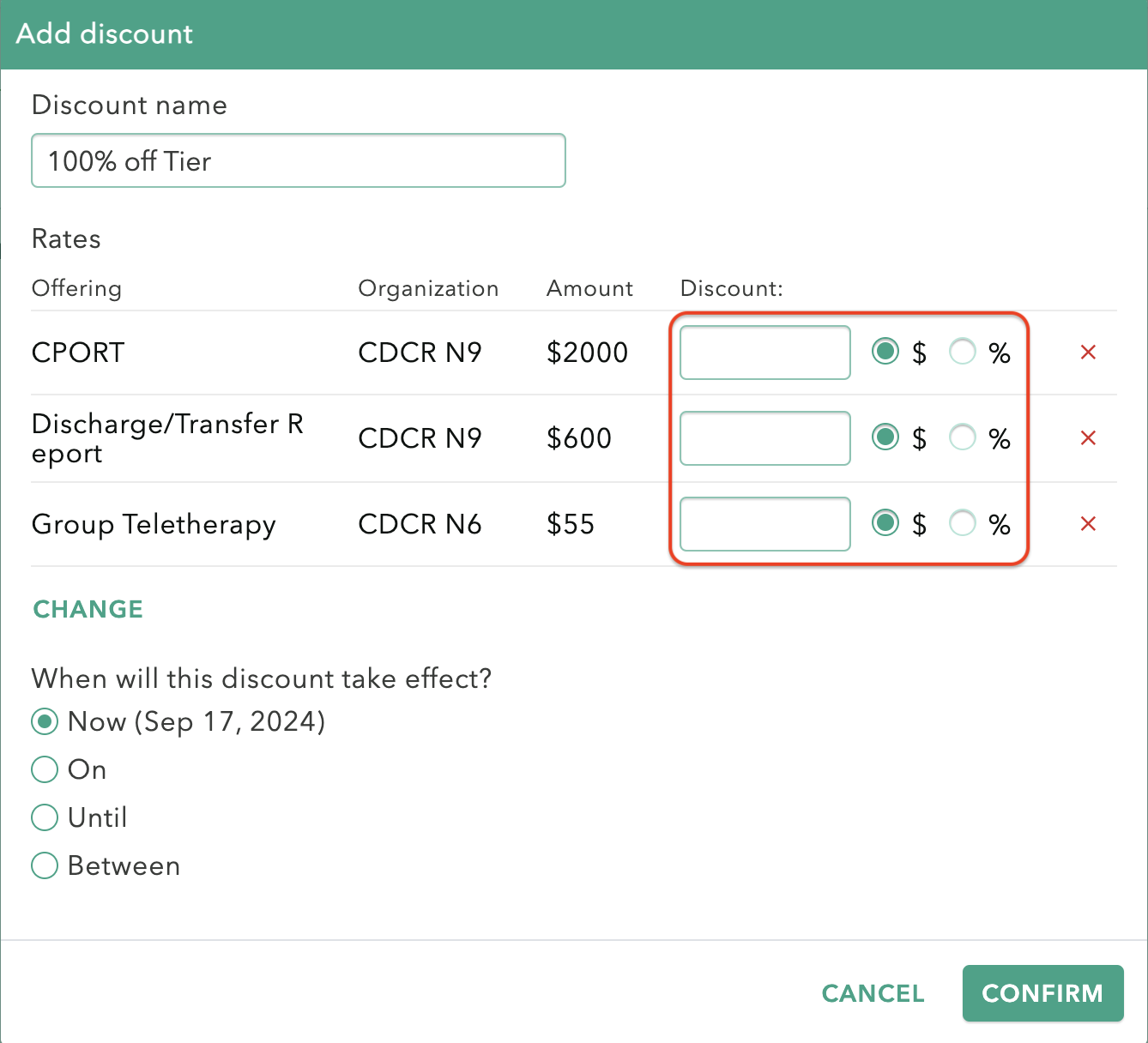 Creating Named Discounts (Article) – TreatAnyone